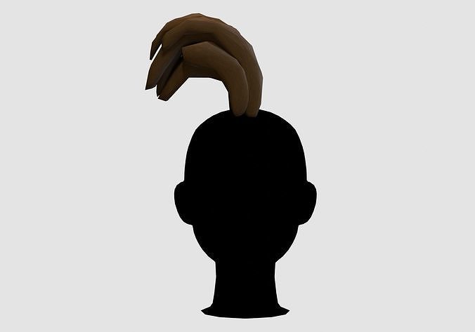 3D model Punk Wavy Hairstyle VR / AR / low-poly | CGTrader