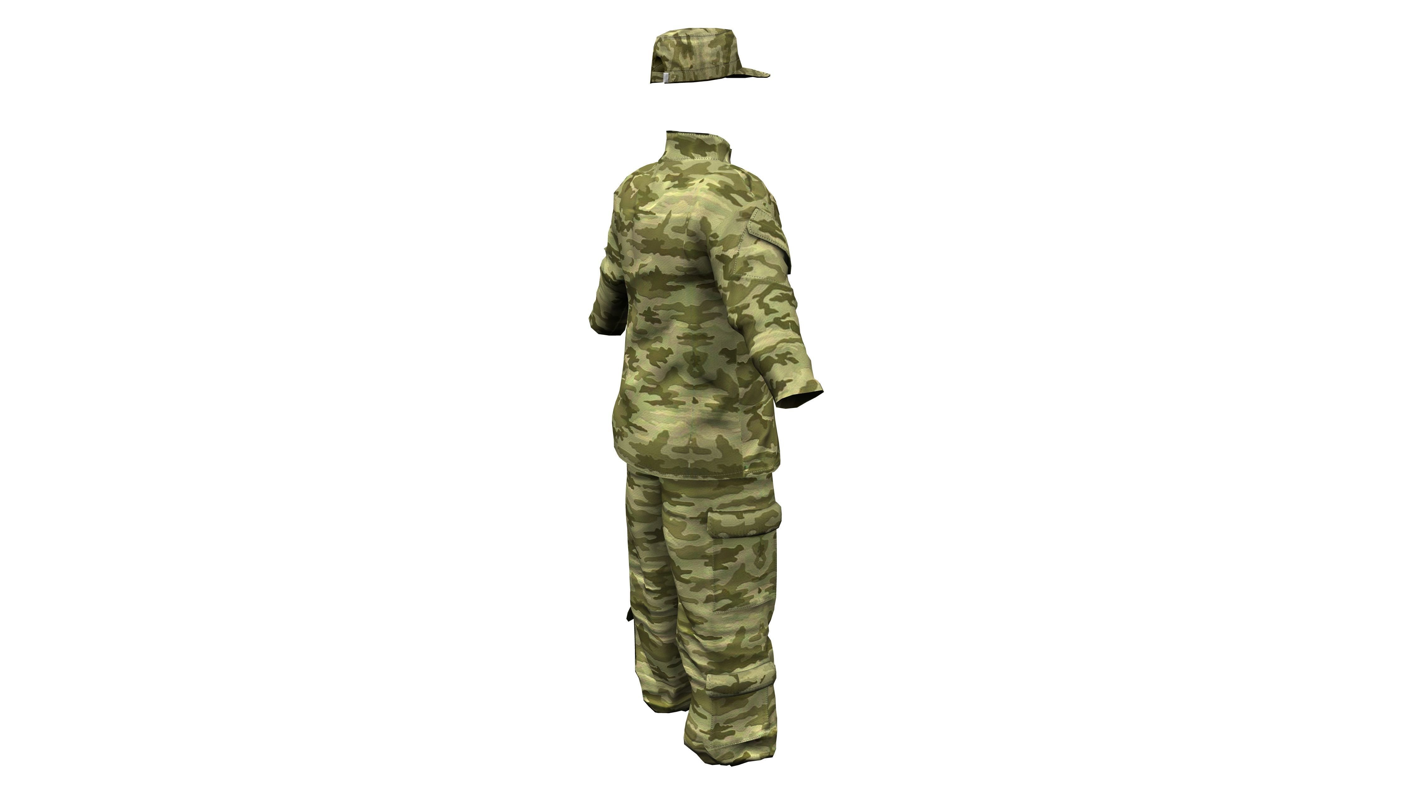3D model Men Army Uniform Full Outfit VR / AR / low-poly | CGTrader