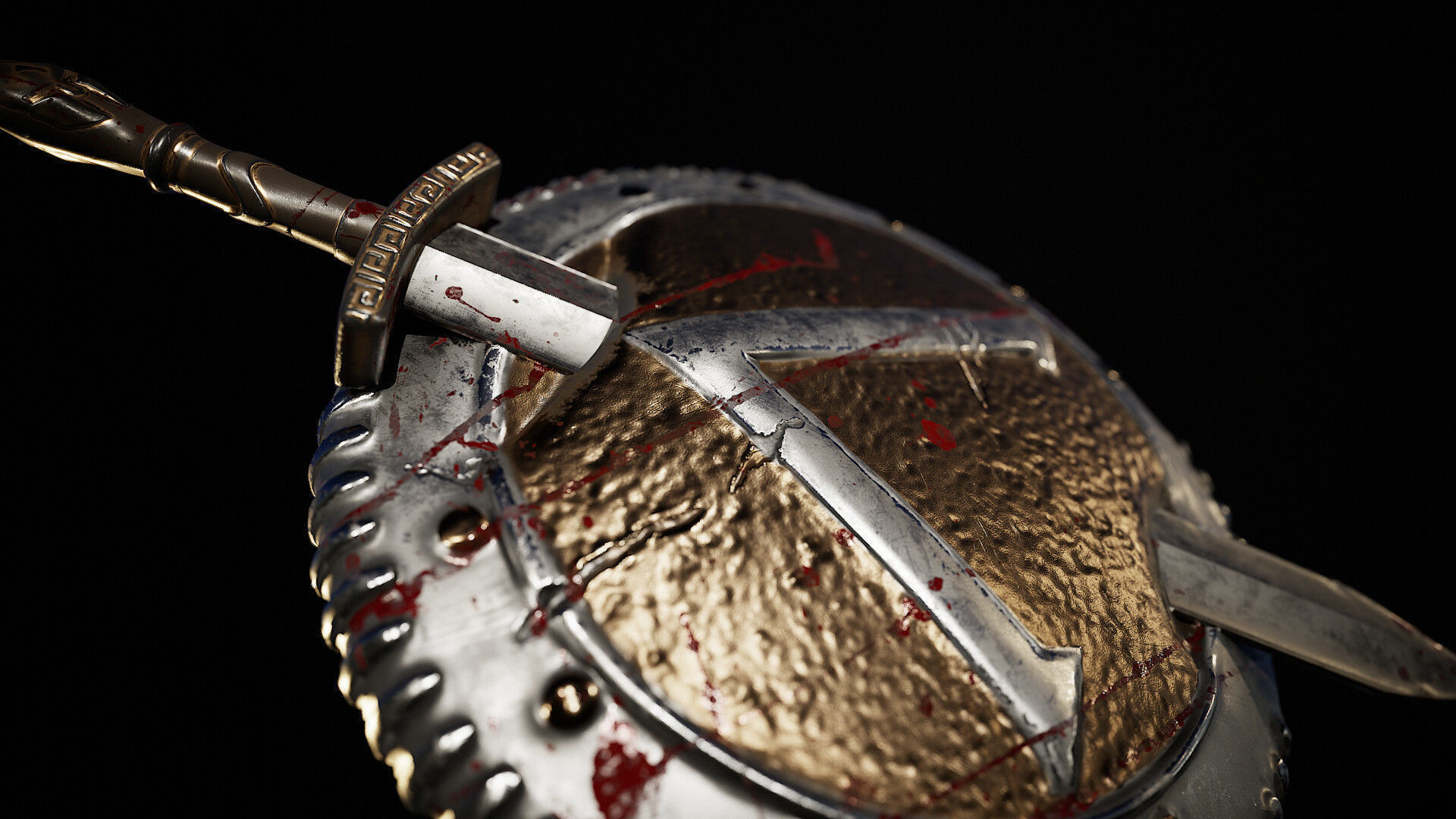 Spartan shield and sword 3D model | CGTrader