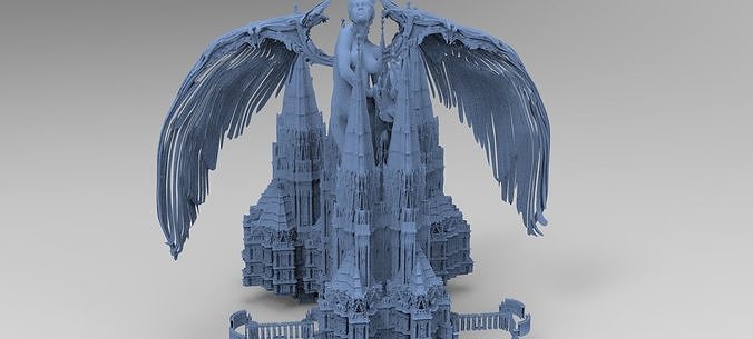 Angelic Cathedral High Rise Mass structure 6 3D model | CGTrader