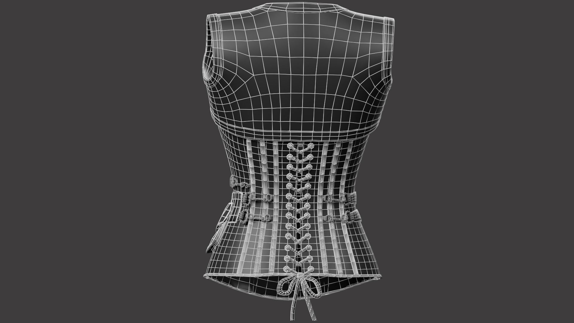 3D model Corset Red VR / AR / low-poly | CGTrader