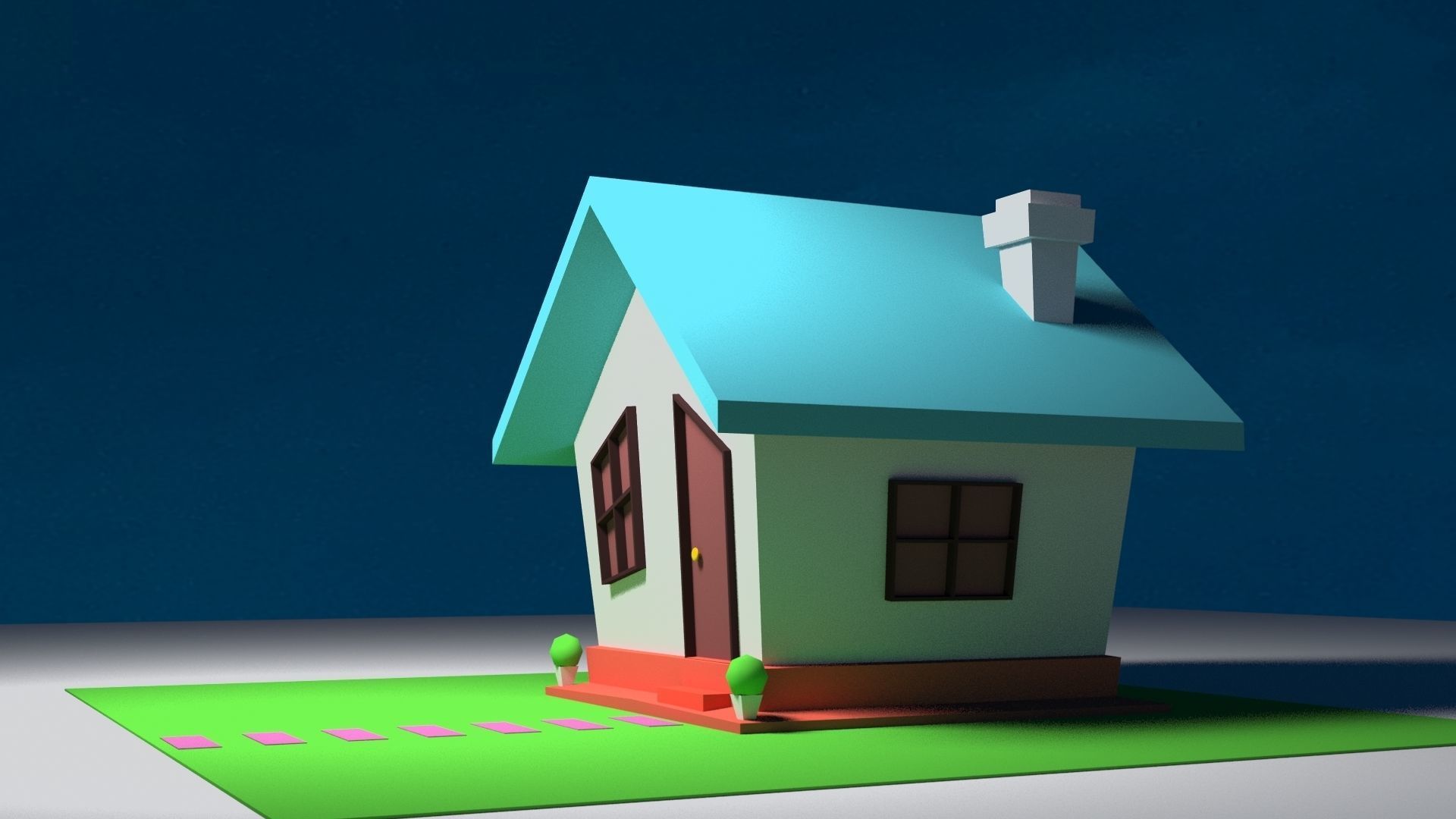 Low-Poly Cartoon House free VR / AR / low-poly 3D model | CGTrader