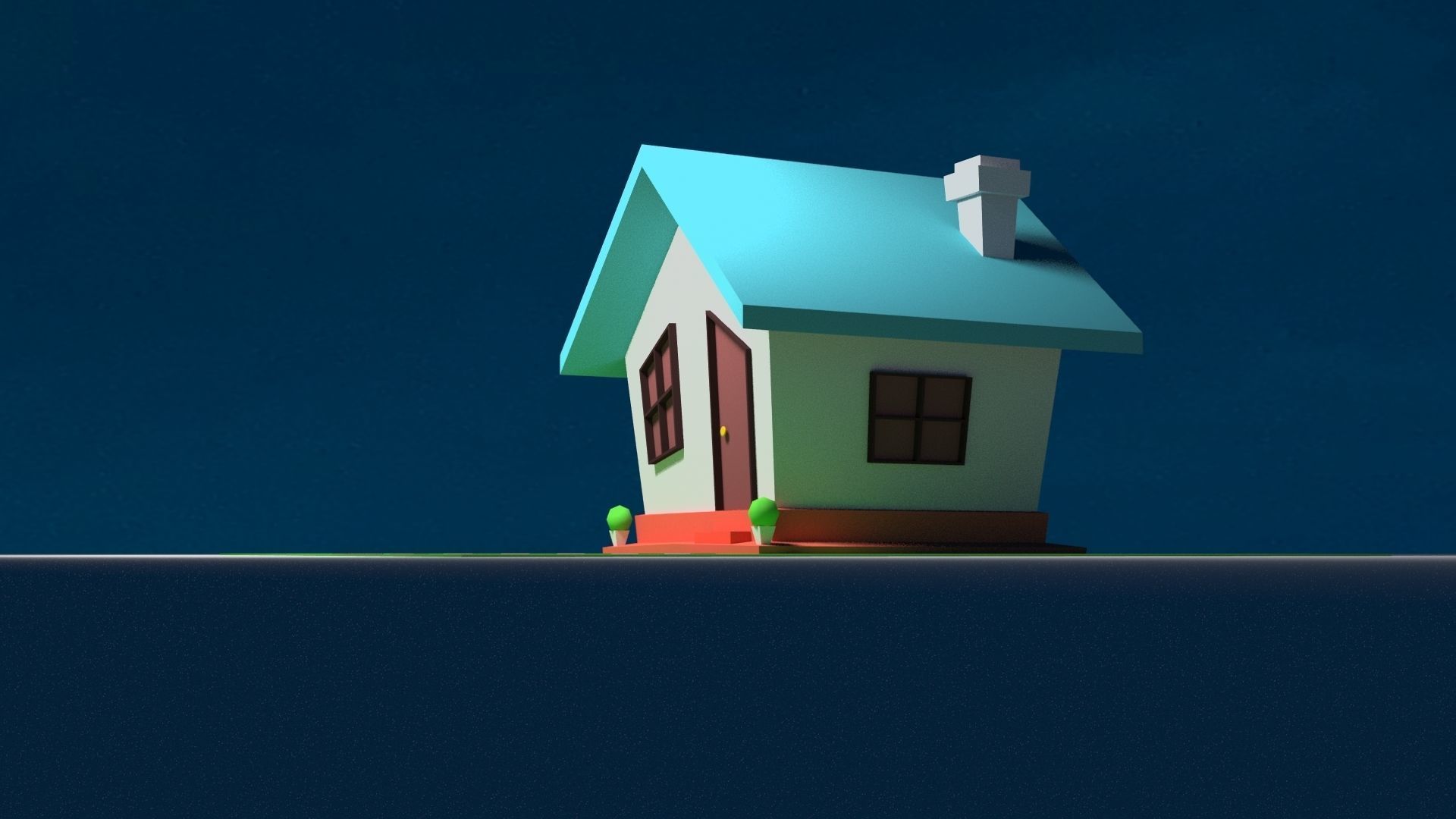 Low-Poly Cartoon House free VR / AR / low-poly 3D model | CGTrader
