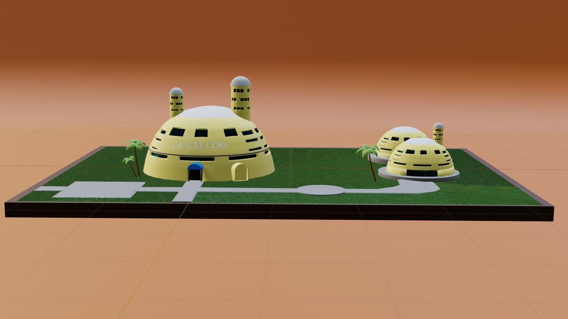 Capsule Corp - Anime House Dragon Ball 3D model | CGTrader
