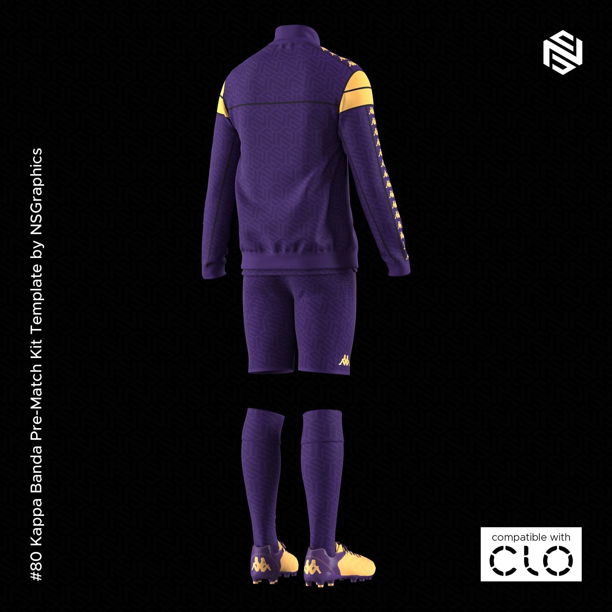 Kappa Pre Match Kit for CLO3D-Marvelous Designer 3D model | CGTrader