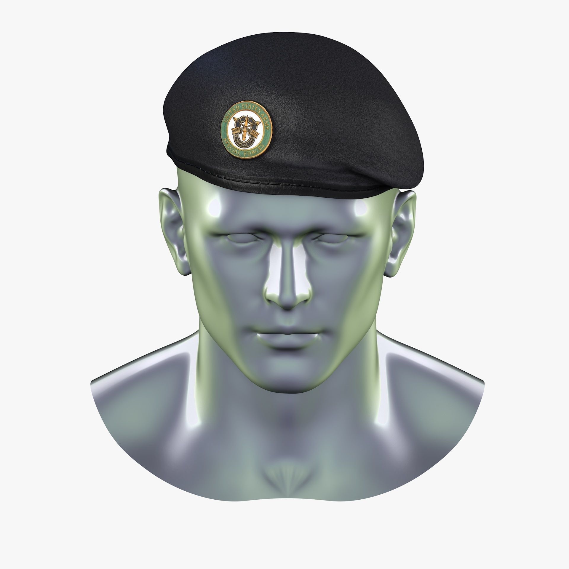3D model Special Forces Beret Low Poly VR / AR / low-poly | CGTrader
