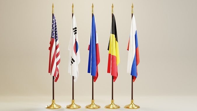 Indoor Flagpole 3D model | CGTrader