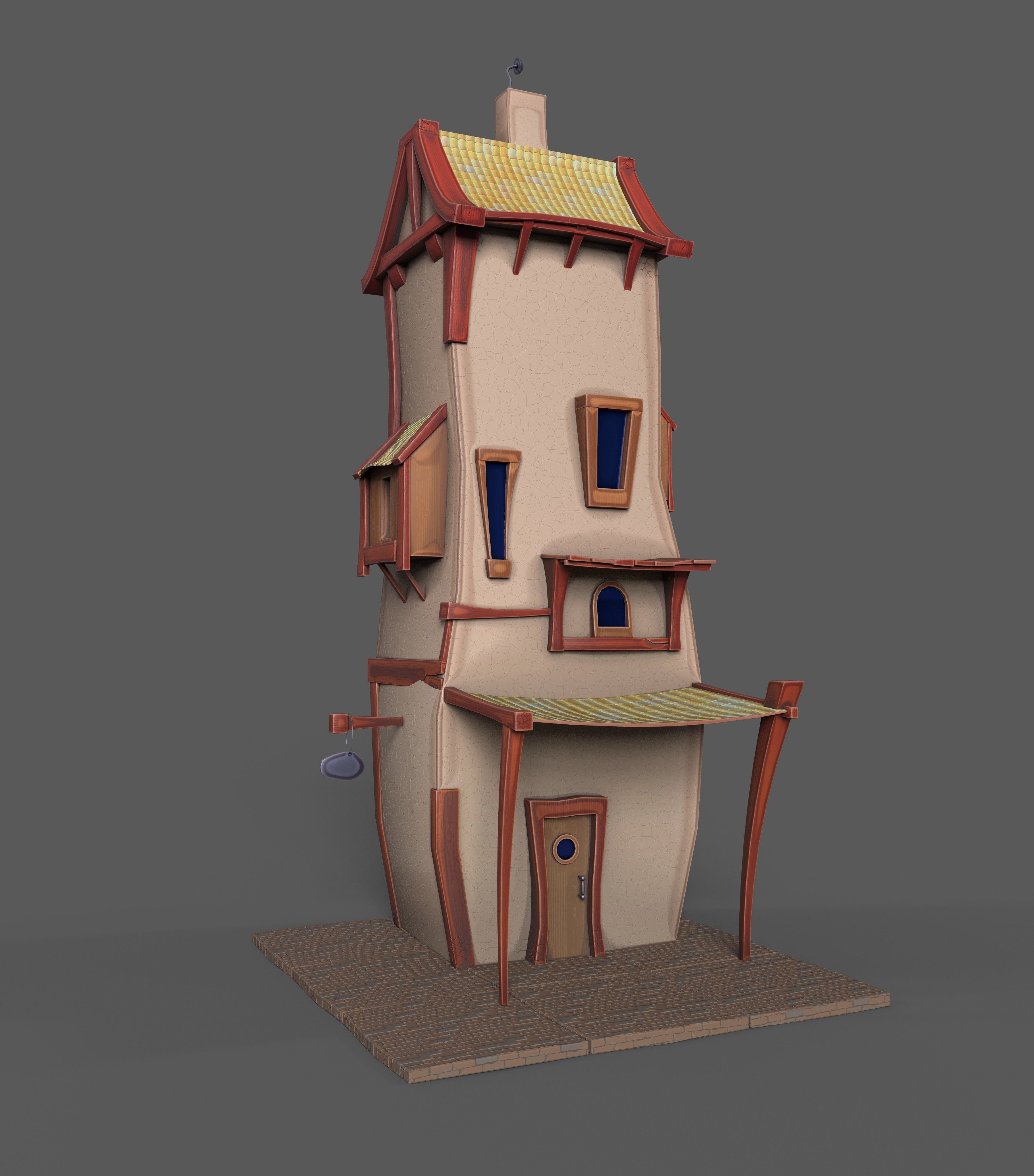 3D model STYLIZED BUILDINGS VOL1 VR / AR / low-poly | CGTrader