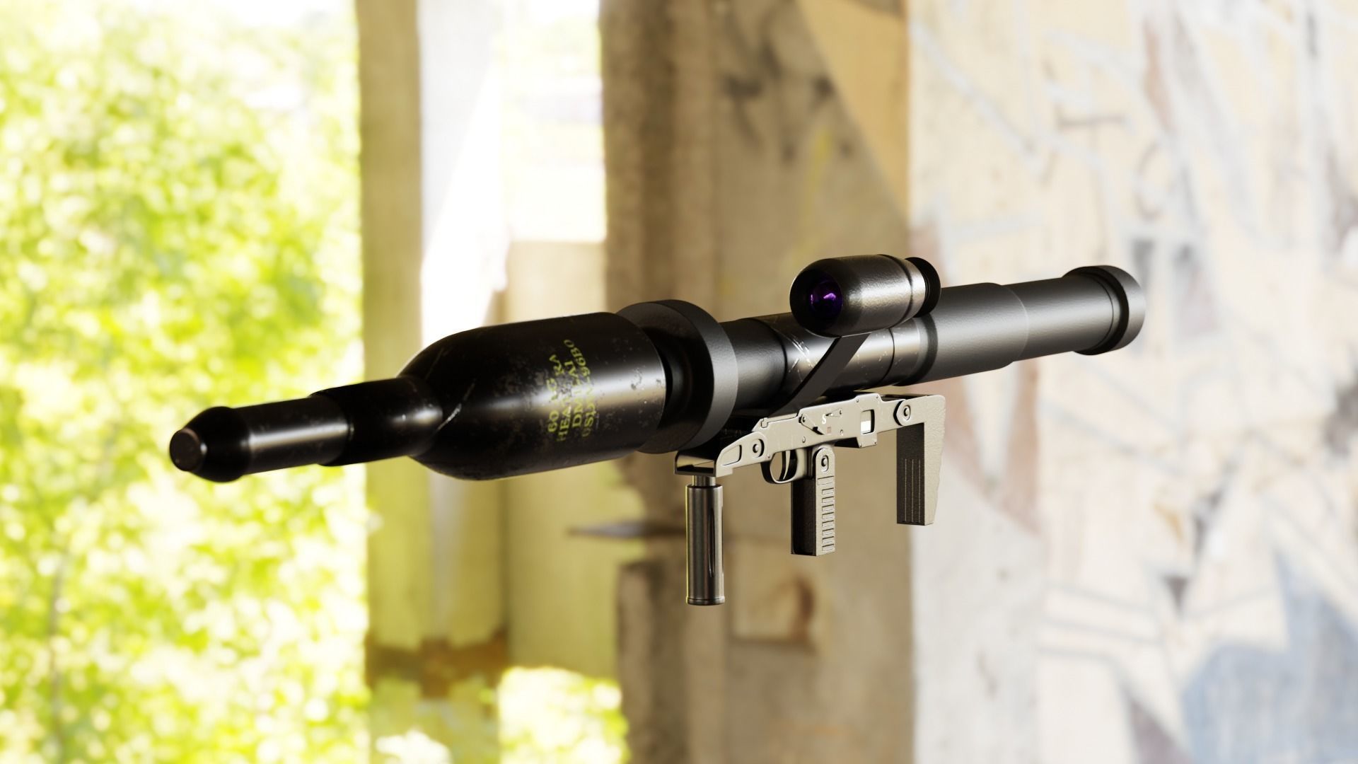 3D model Panzerfaust 3 - German modern anti-tank weapon VR / AR / low ...