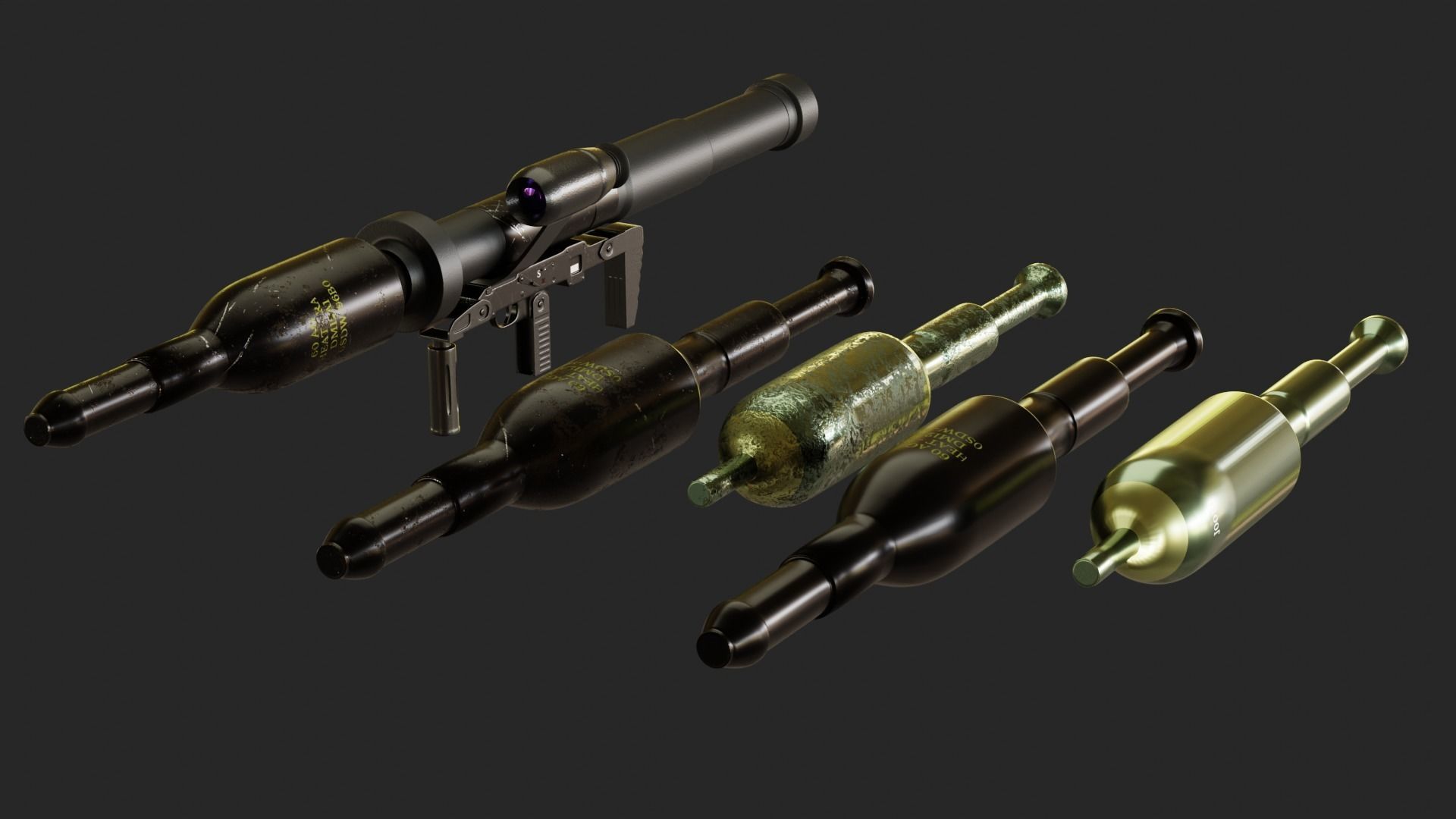 3D model Panzerfaust 3 - German modern anti-tank weapon VR / AR / low ...