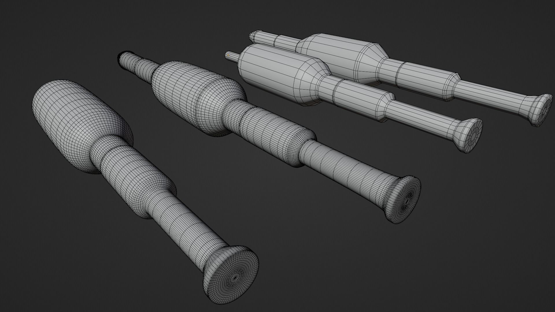 3D model Panzerfaust 3 - German modern anti-tank weapon VR / AR / low ...