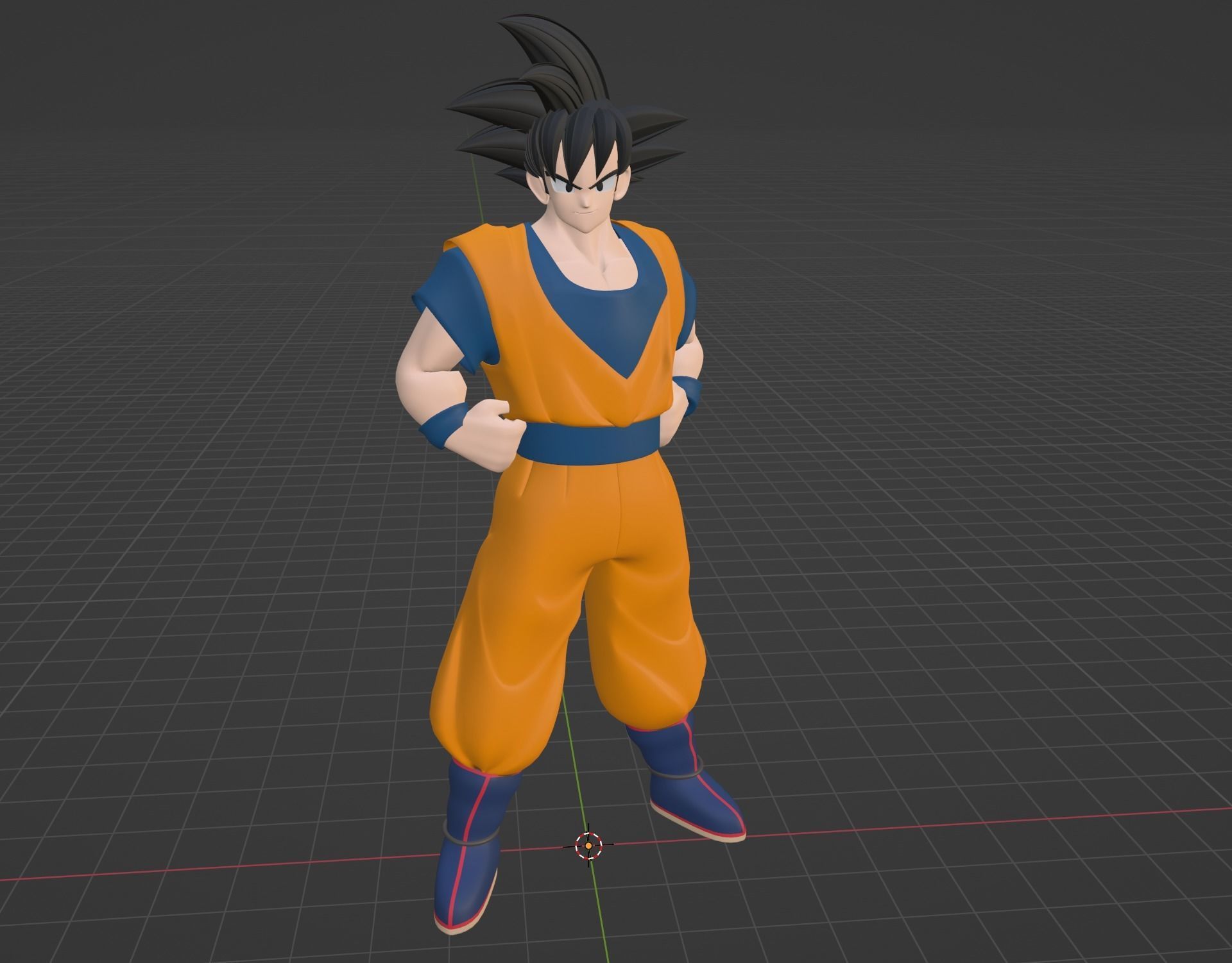 Son Goku - Dragonball Z 3D model rigged | CGTrader
