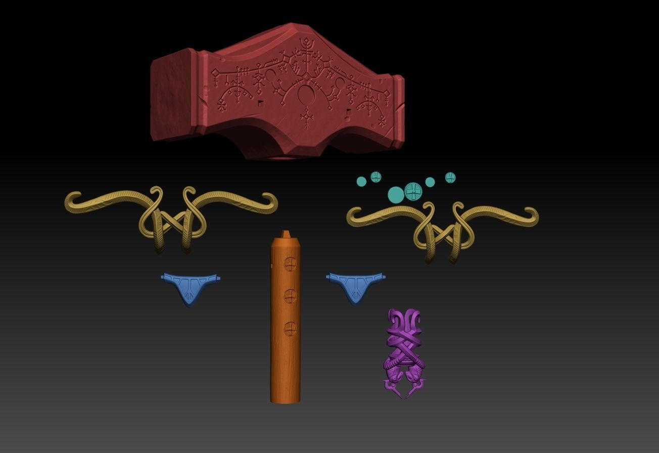 Mjolnir - God of war - Ready to print 3d model 3D model 3D printable ...