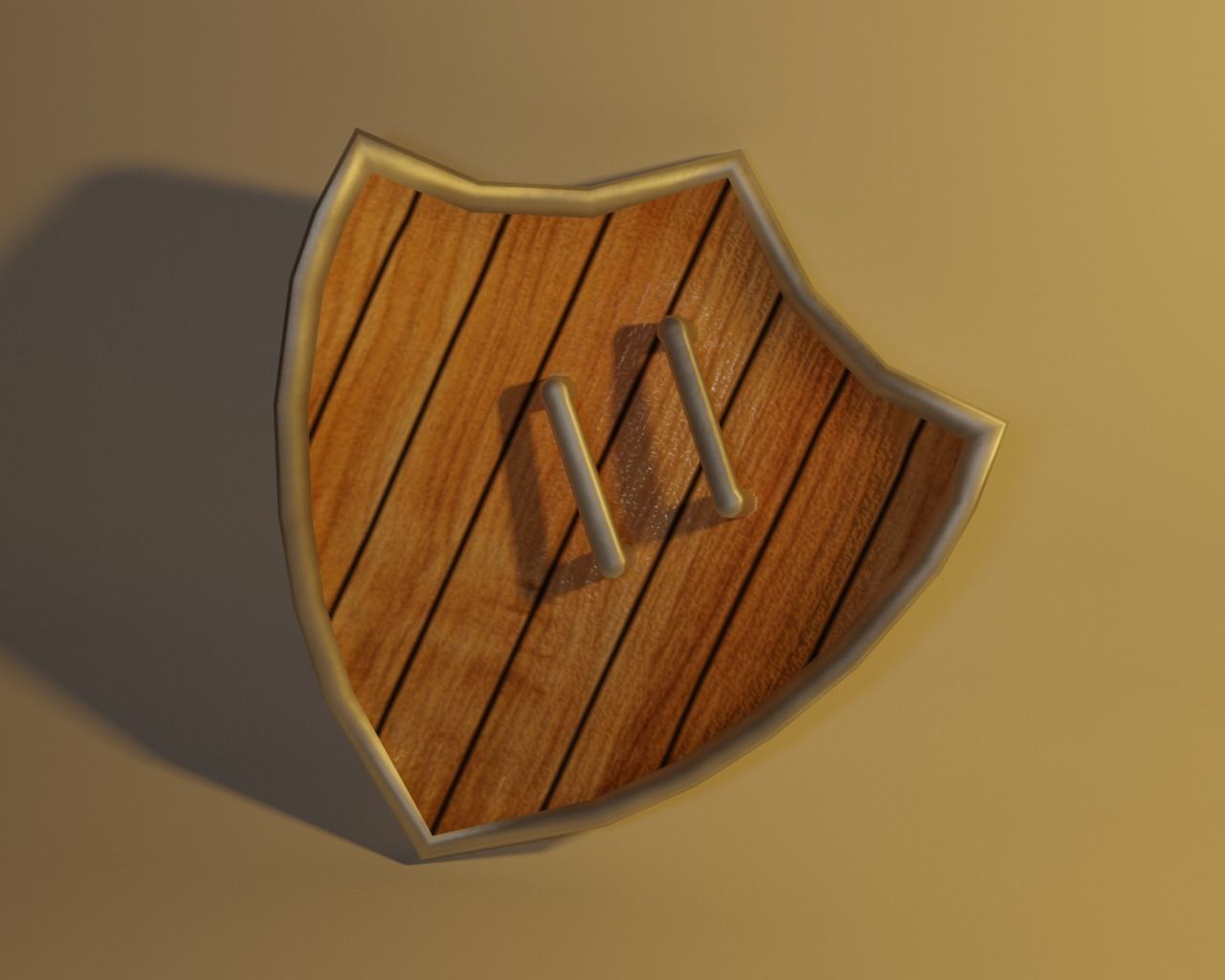 3D model Two-handed sword tswaihender and shield lowpoly 3d model VR ...