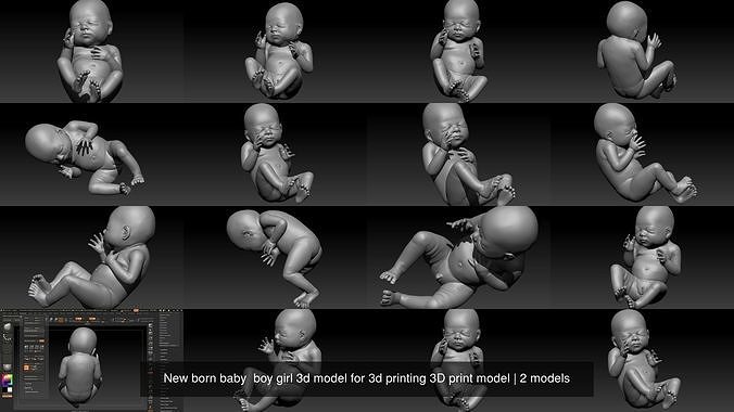 New born baby boy girl 3d model for 3d printing 3D print model 3D Model ...