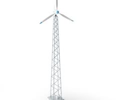 6 Blade Metal Wind Turbine 3D Model OBJ | CGTrader.com