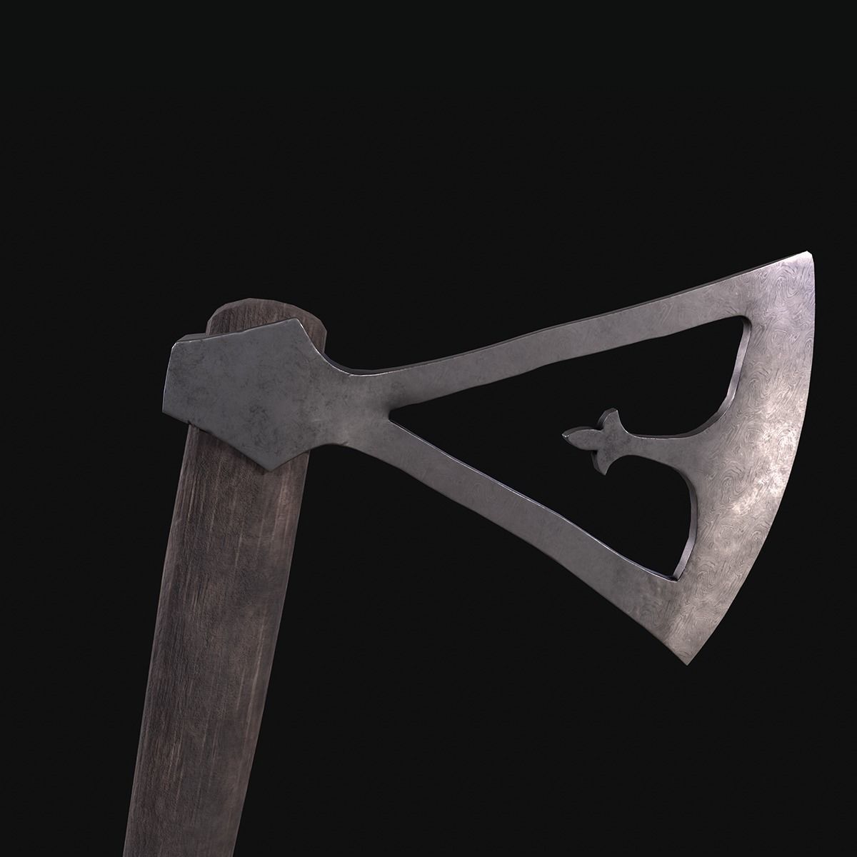 3D model Viking Damascus Dane Axe VR / AR / low-poly | CGTrader