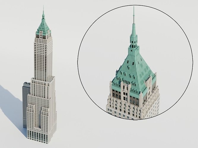 3D model NYC 40 Wall Street Building VR / AR / low-poly | CGTrader