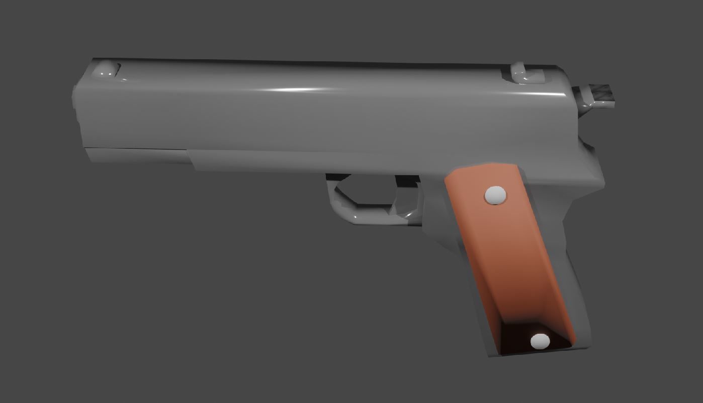 Simple Pistol 3D model | CGTrader
