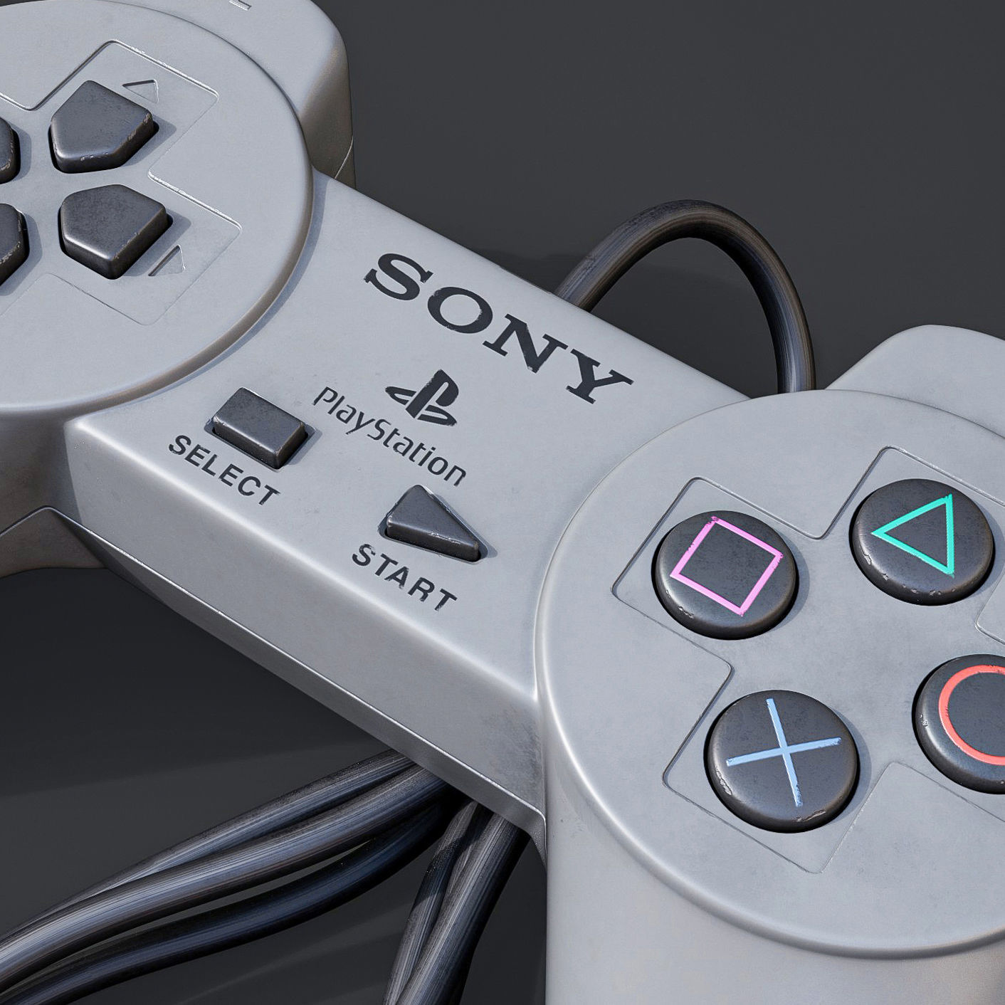 SCPH-1010 Vintage Sony PlayStation Controller 3D model | CGTrader