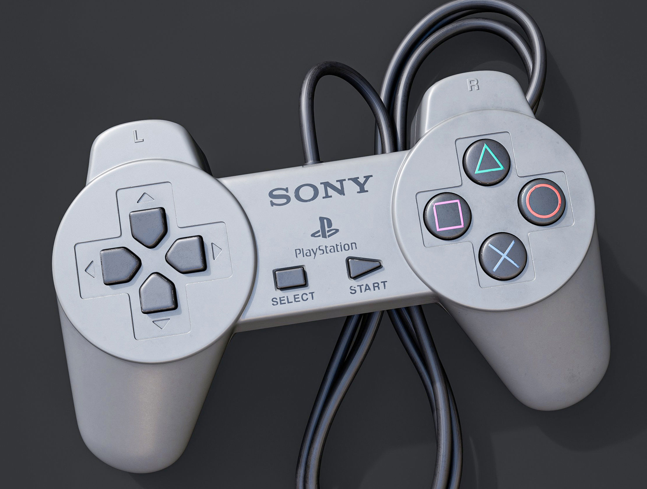 SCPH-1010 Vintage Sony PlayStation Controller 3D model | CGTrader