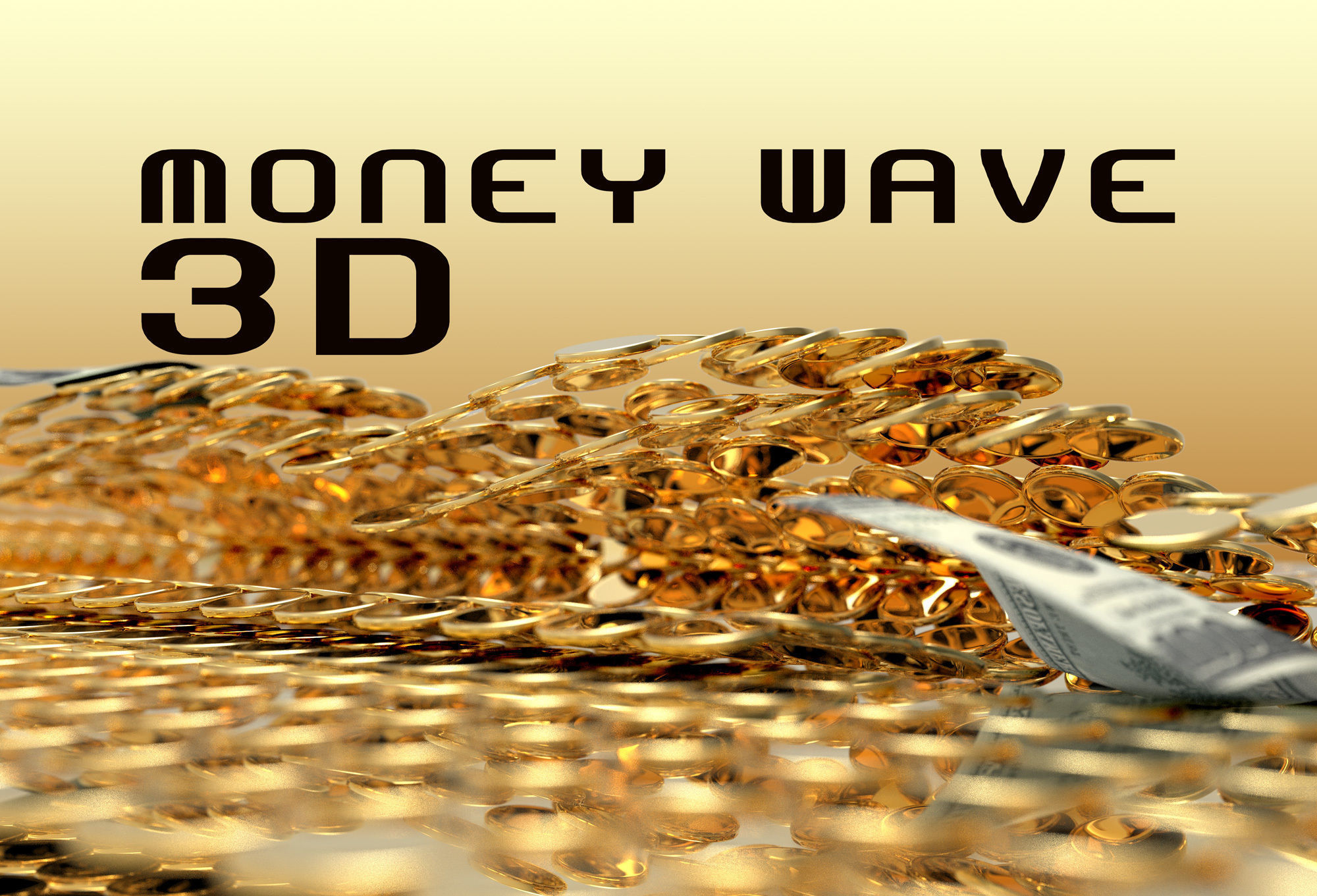money wave 3D 3D model | CGTrader