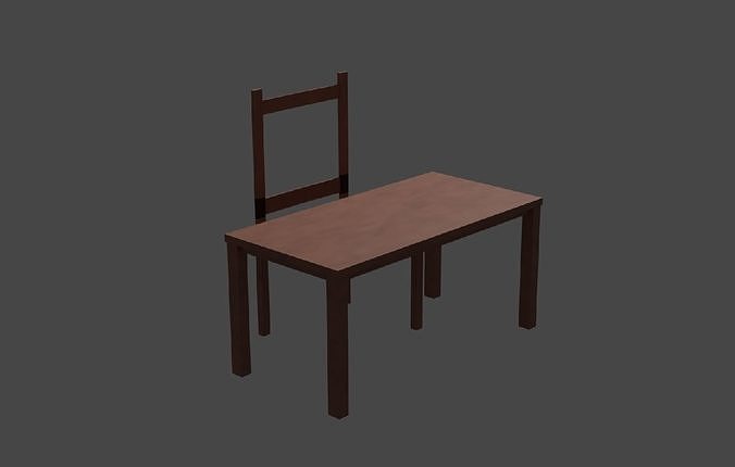 Table And Chair Set 3D model | CGTrader