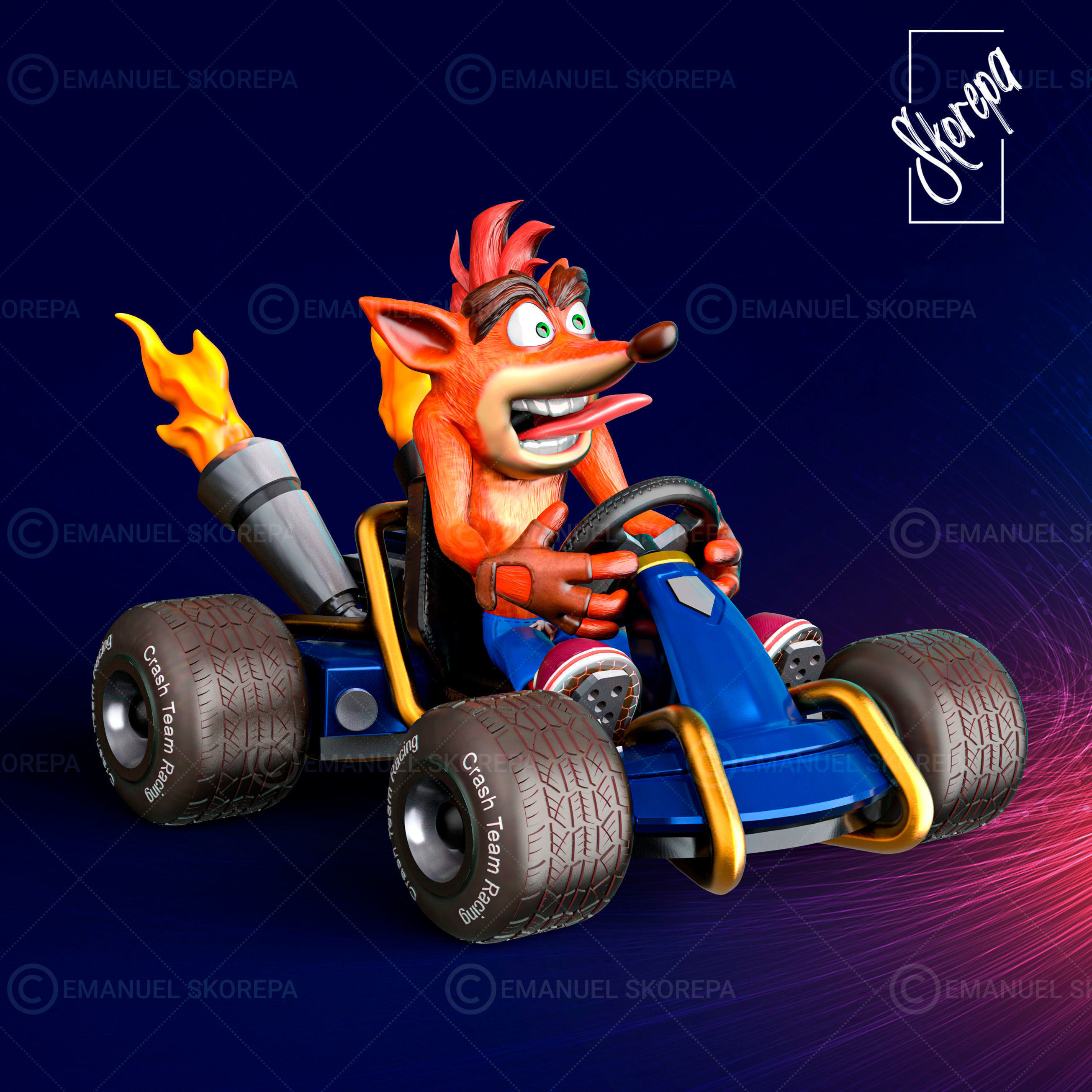 Crash Team Racing 3D model 3D printable | CGTrader