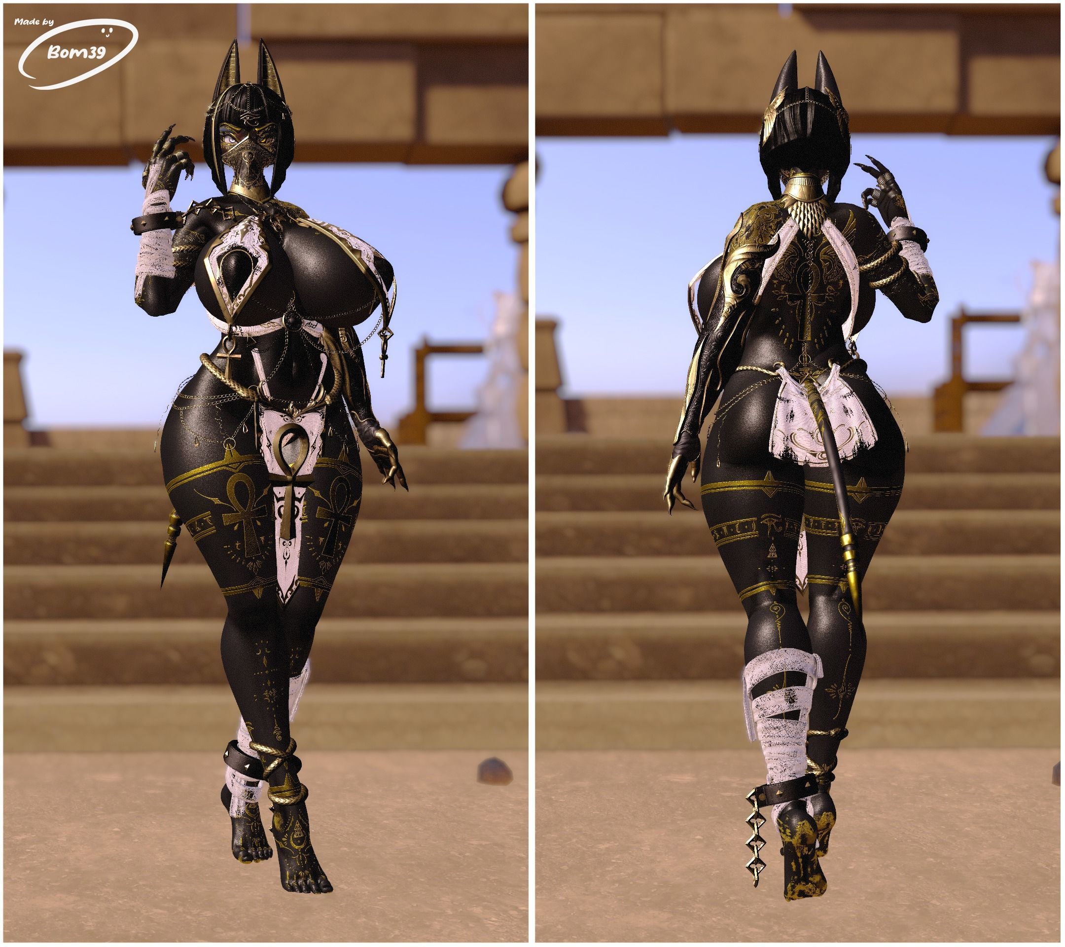 3D model NEW FREE UPDATE - VRChat Avatar - Summertime Anubis VR / AR / low-poly | CGTrader