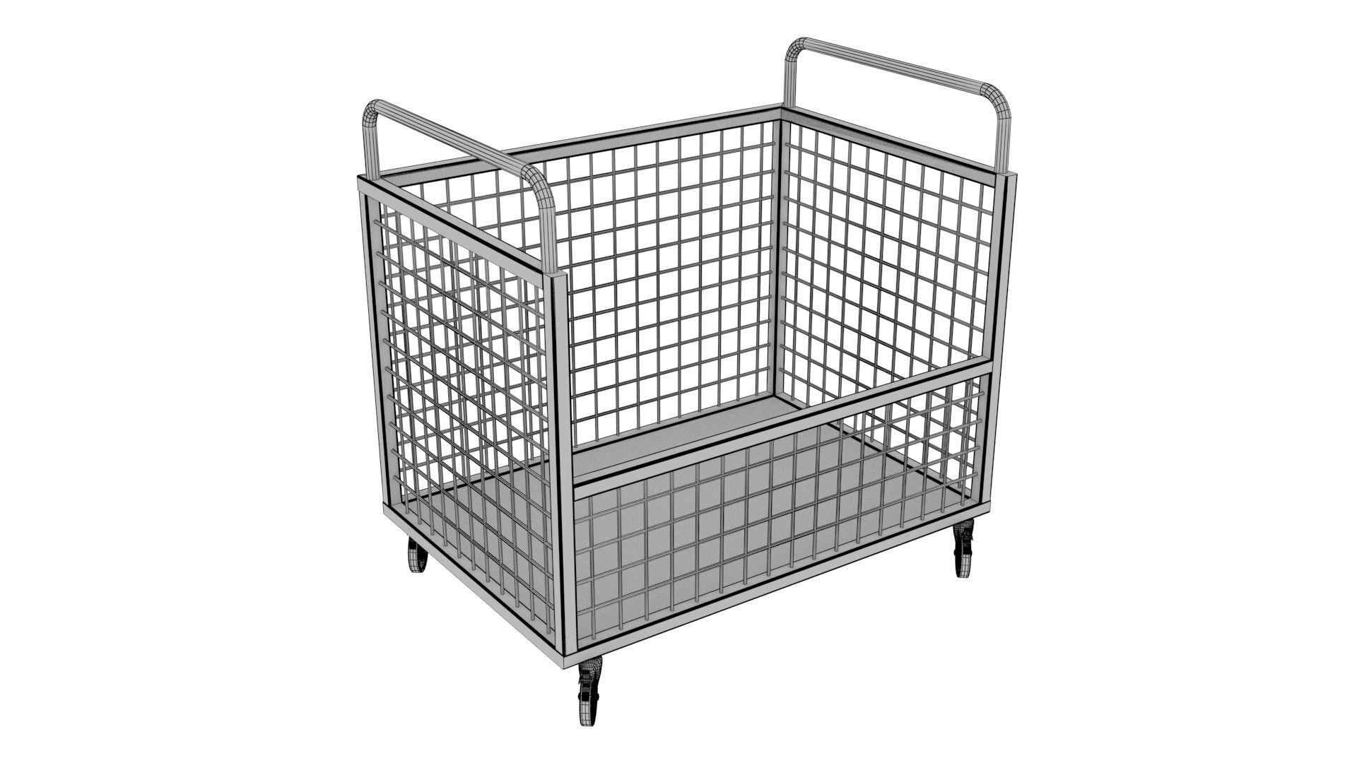 3D Industrial Goods Transport Trolley 3D model | CGTrader