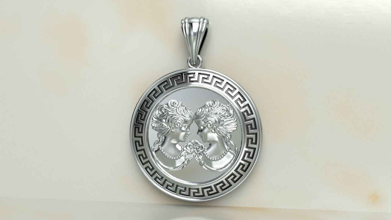 Jewellery Horoscope Signes Zodiac Pack Versace Pattern 3D model 3D ...