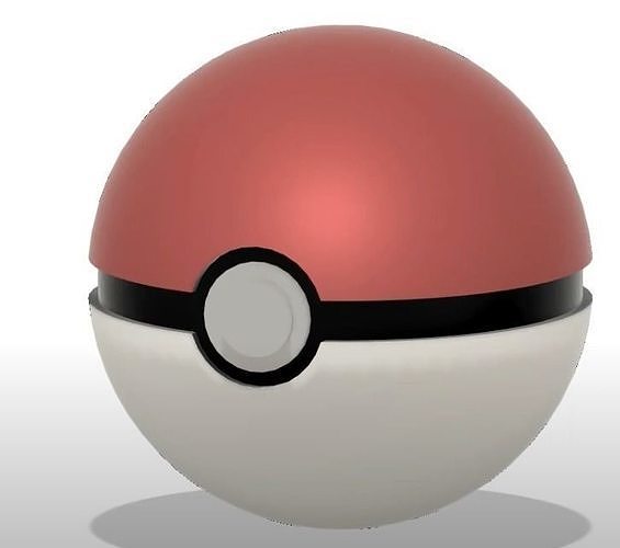 Pokeball pokemon ball 3D model 3D printable | CGTrader