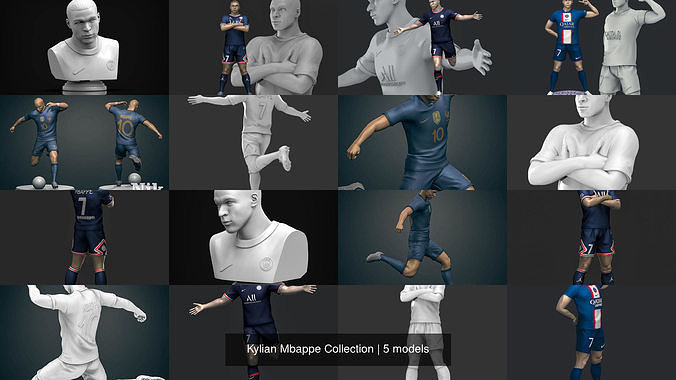 Kylian Mbappe Collection 3D printable | CGTrader