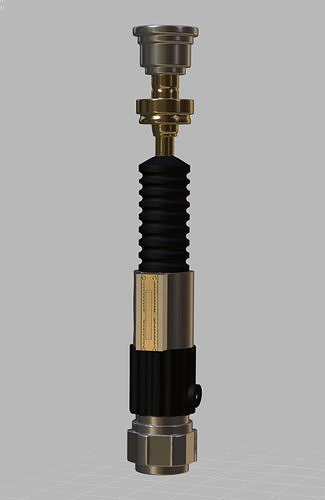 Obi Wan Kenobi Lightsaber 3D model 3D printable | CGTrader