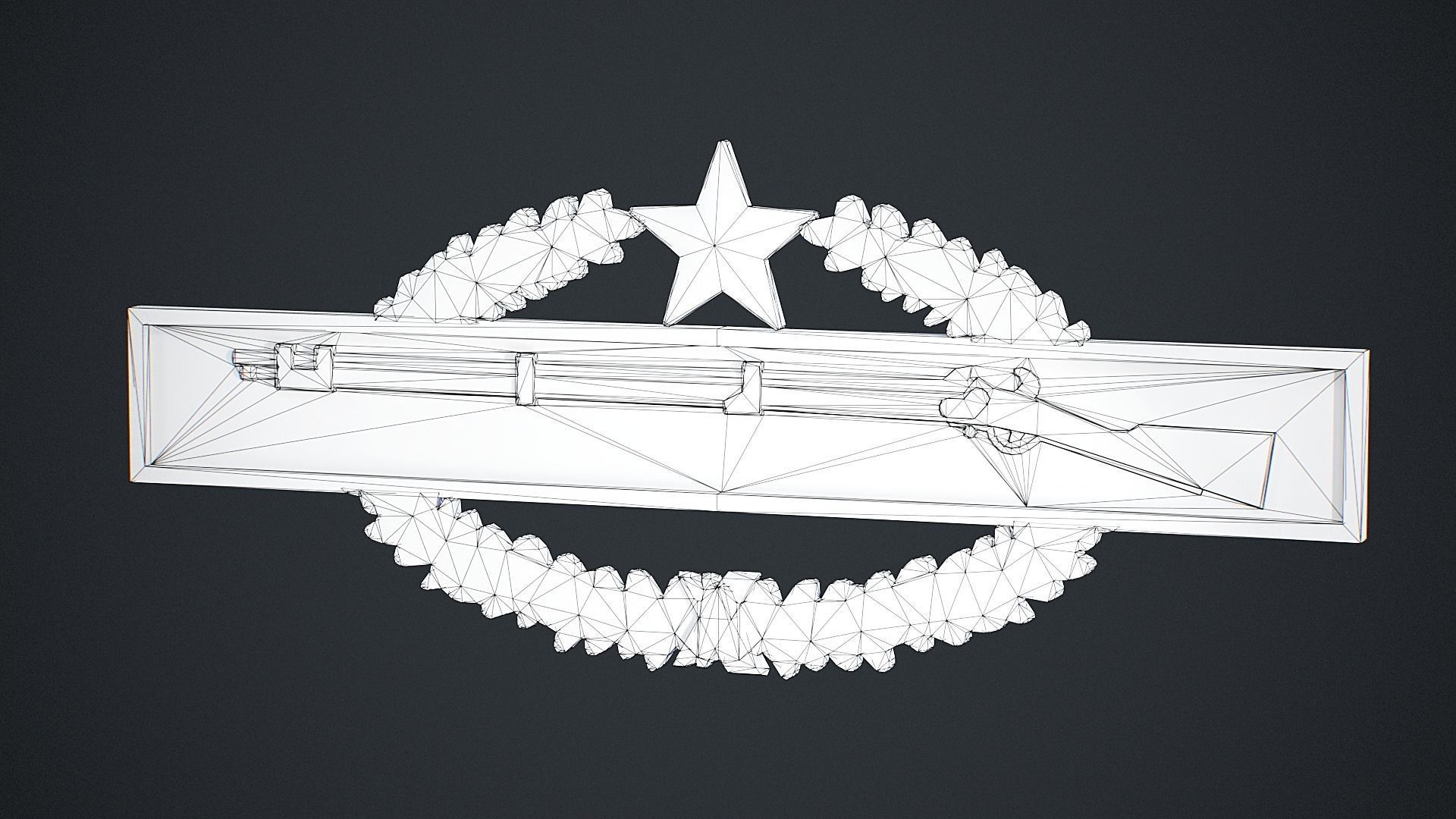 3D model Combat Infantryman Badge VR / AR / low-poly | CGTrader