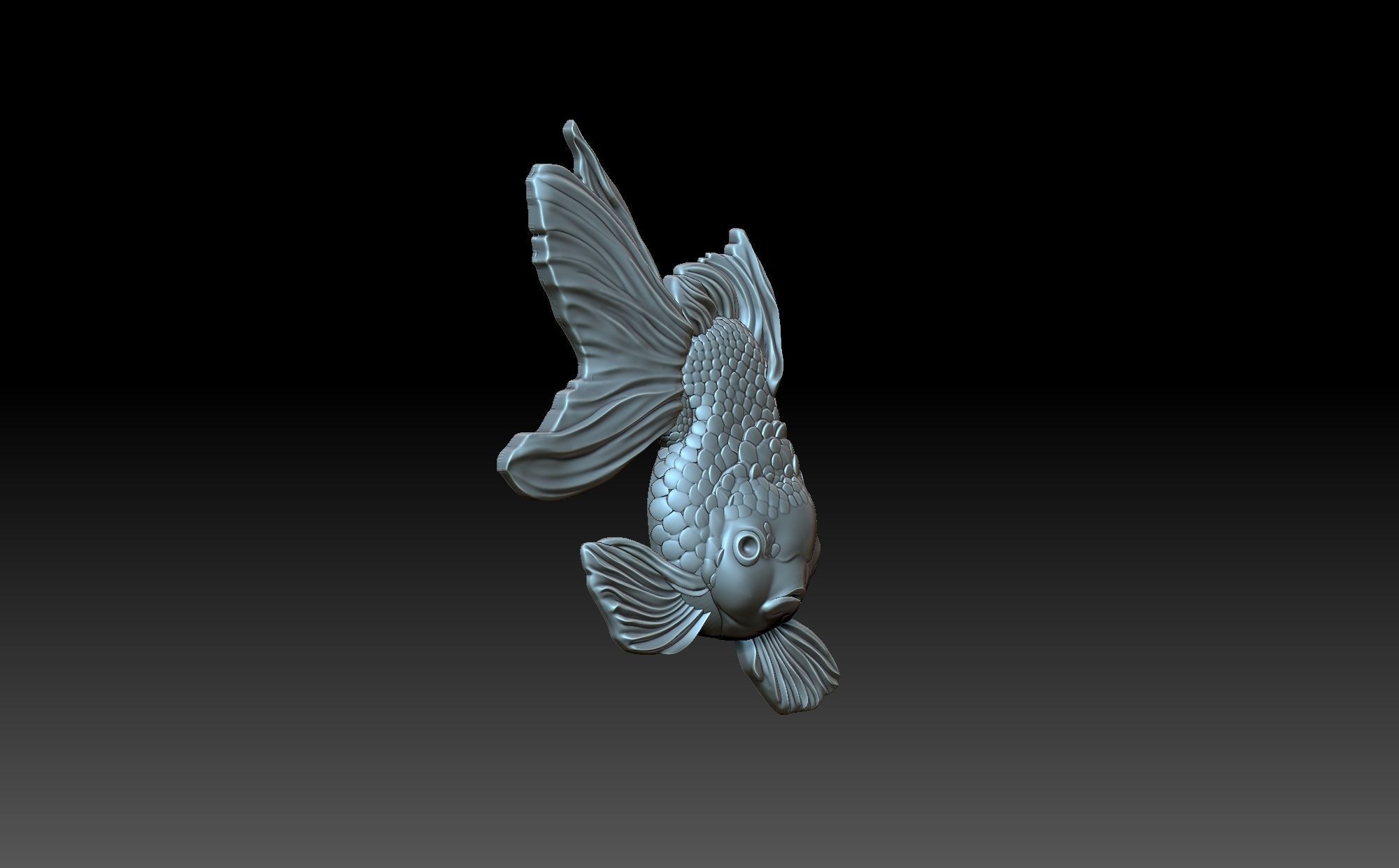Goldfish silhouette of bird flying in sky 3D model 3D printable | CGTrader