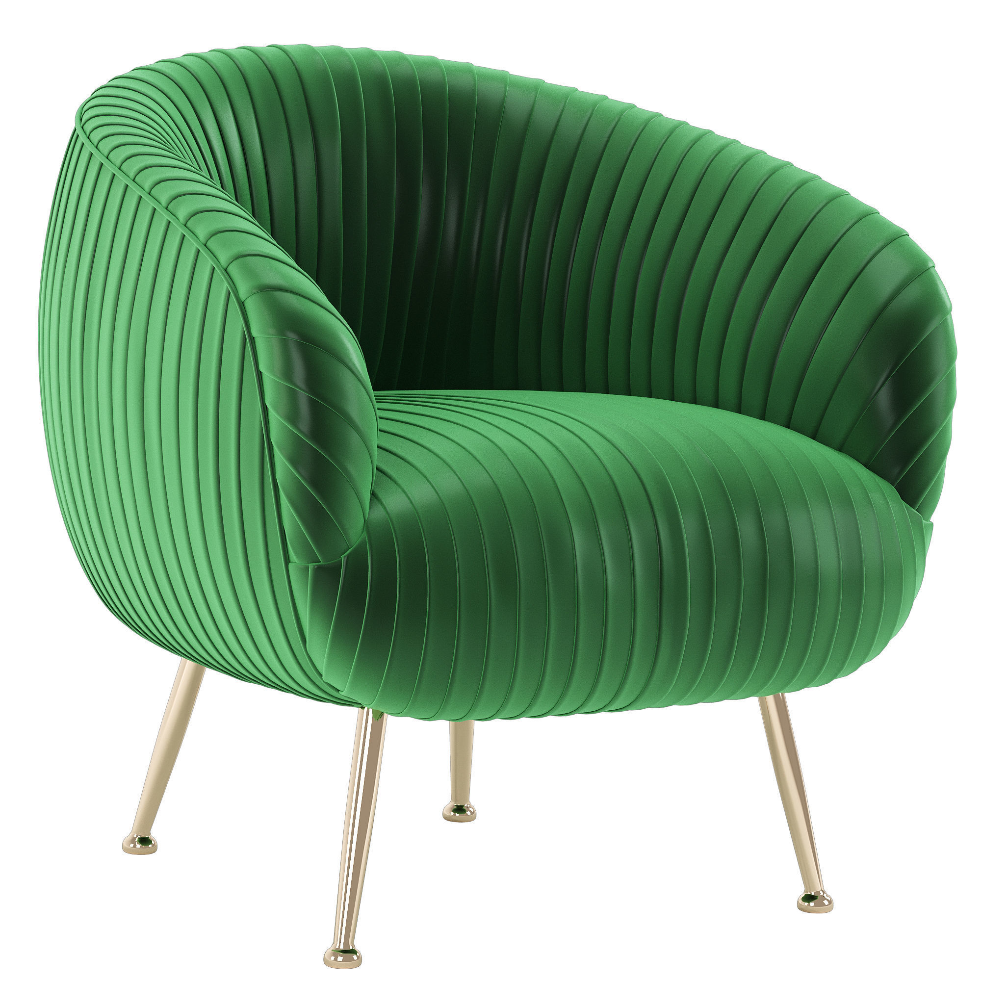 Powder Bustle Velvet Pleated Chair 3D model | CGTrader