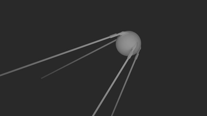 Sputnik 1 kite flying in night sky free VR / AR / low-poly 3D model ...