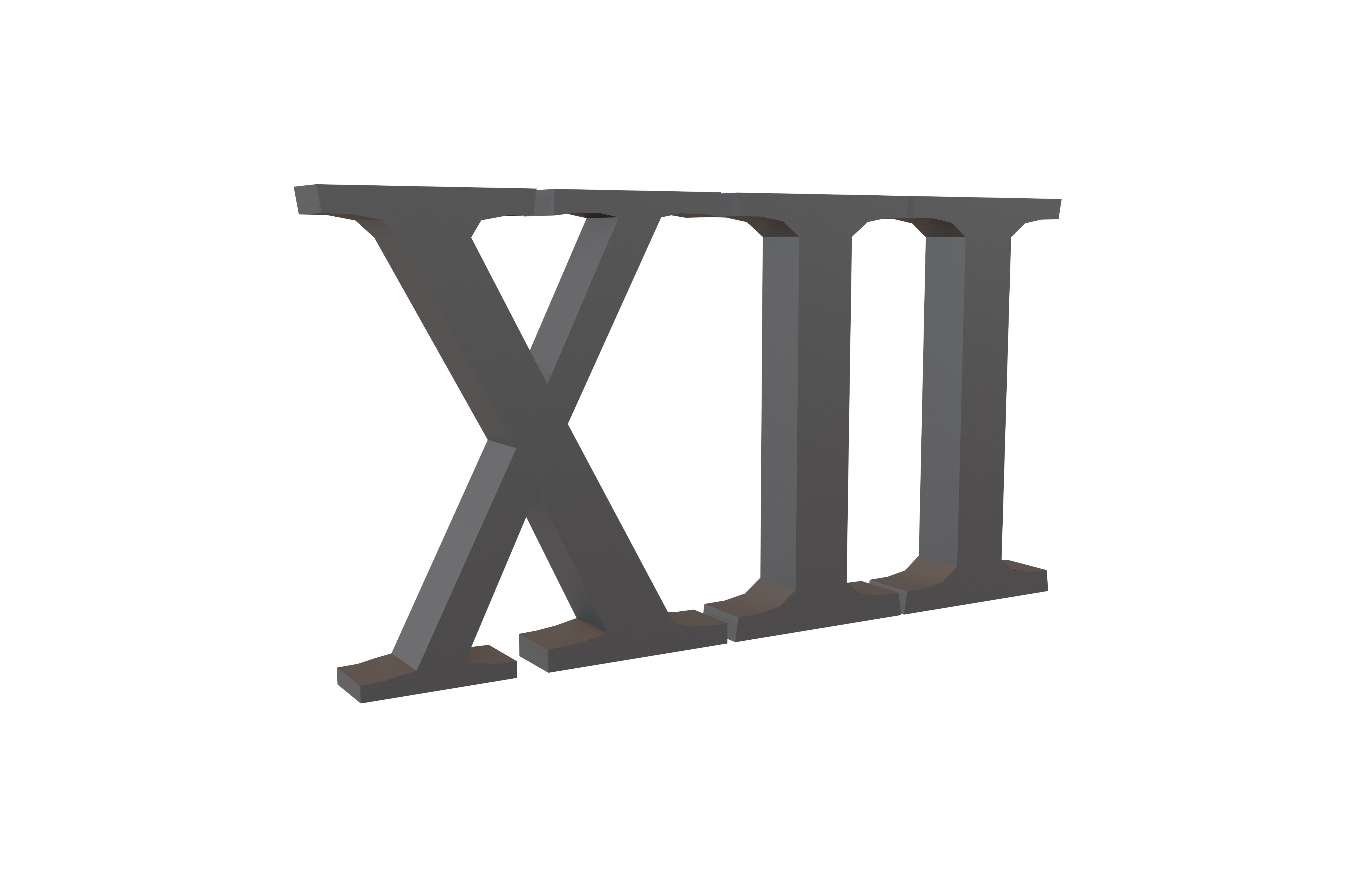 3D model Roman Numerals 12 v1 001 VR / AR / low-poly | CGTrader