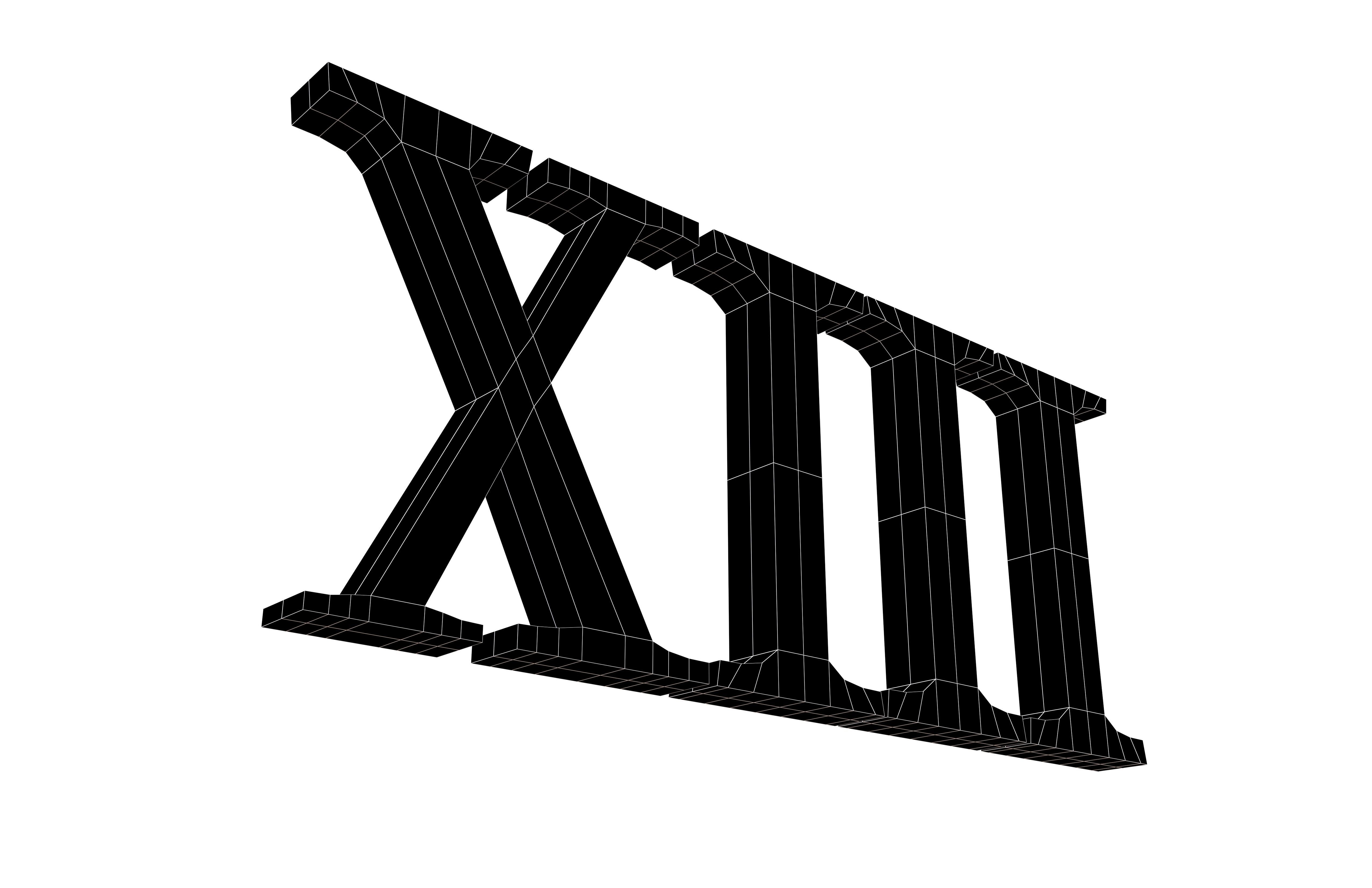 3D model Roman Numerals 13 v1 002 VR / AR / low-poly | CGTrader