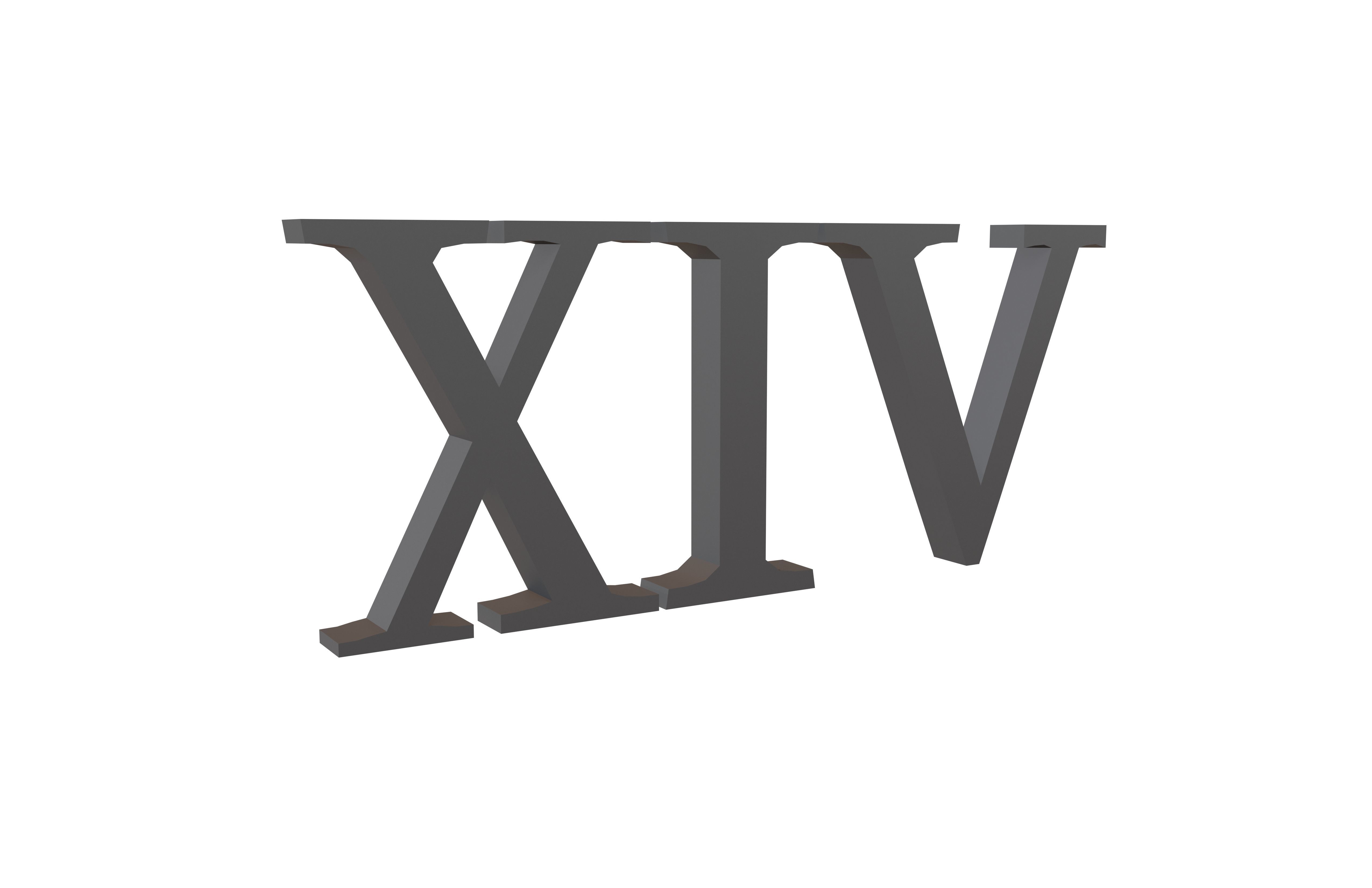 3D model Roman Numerals 14 v1 001 VR / AR / low-poly | CGTrader