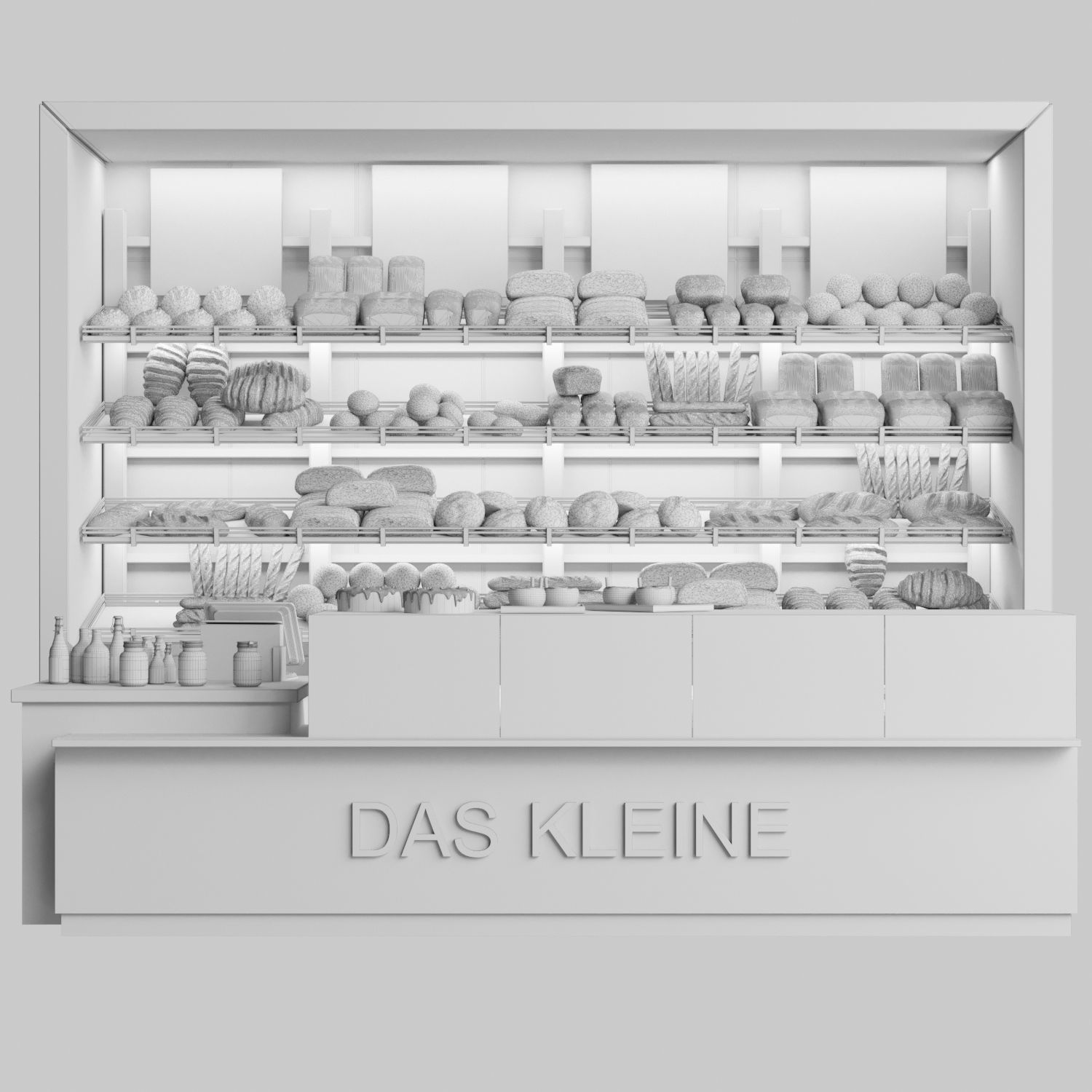 Bakery with pastries and desserts 3D model | CGTrader