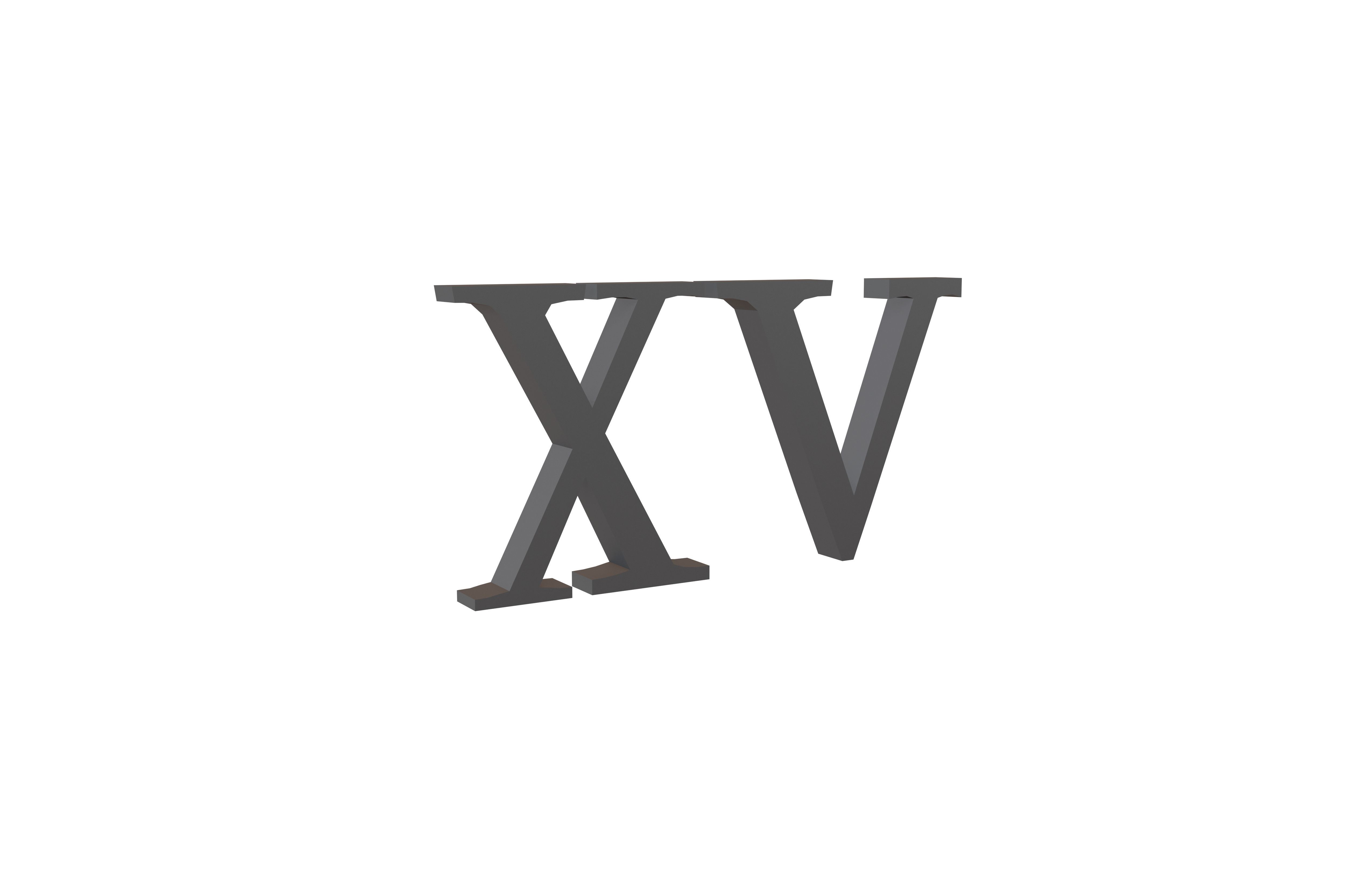 3D model Roman Numerals 15 v1 001 VR / AR / low-poly | CGTrader