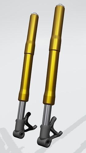 3D model UPSIDEDOWN motorcycle suspension fork VR / AR / low-poly ...