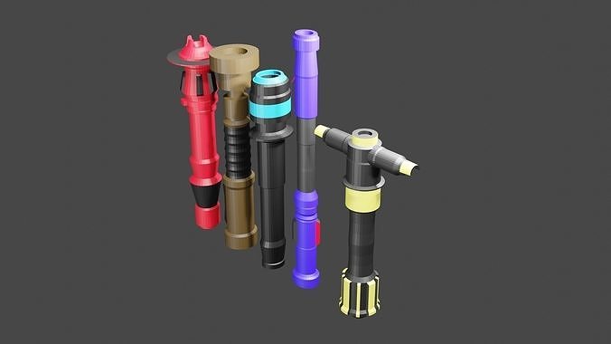 Lightsaber hilts 3D model | CGTrader