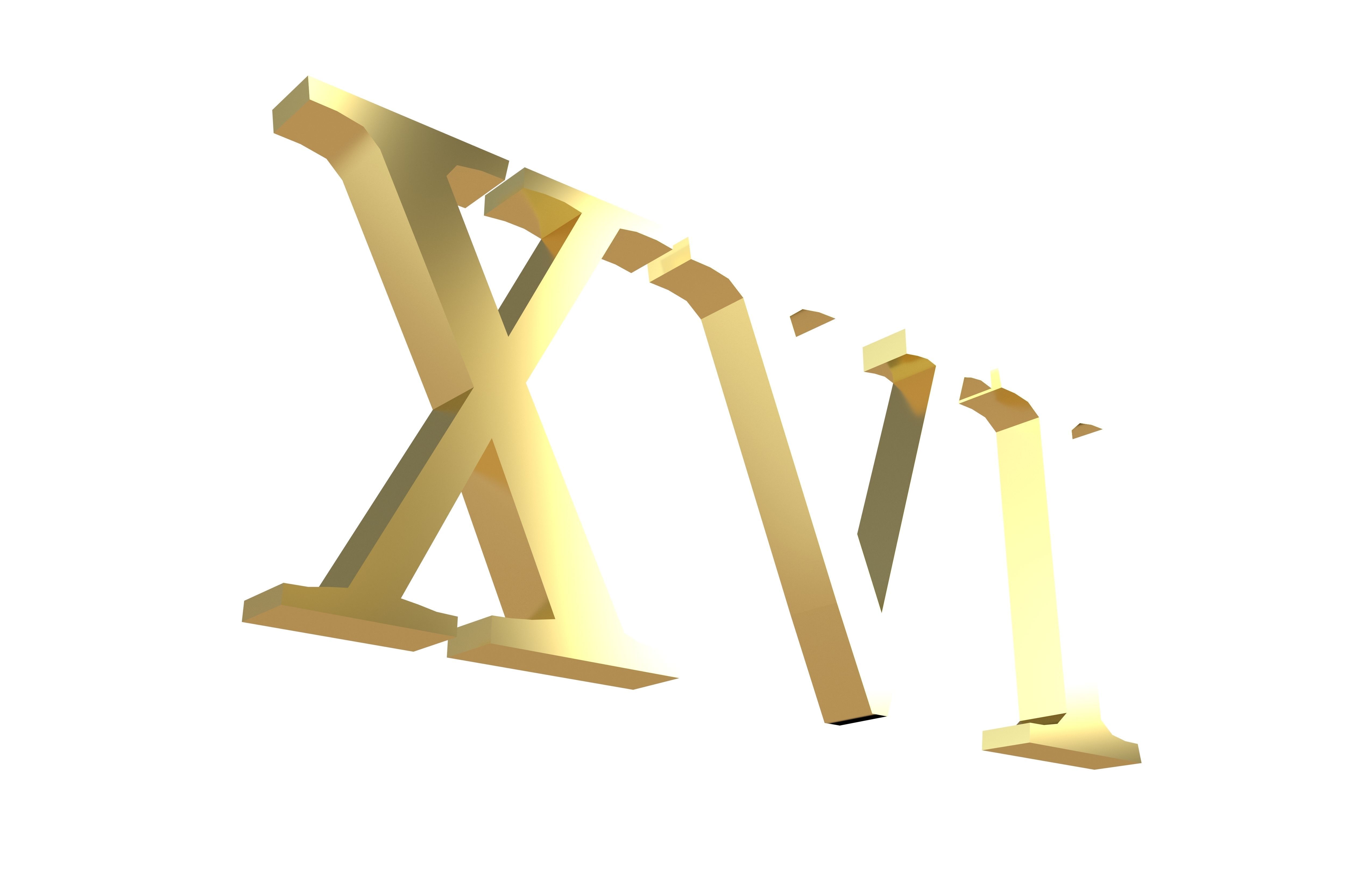 3D model Roman Numerals 16 v1 002 VR / AR / low-poly | CGTrader