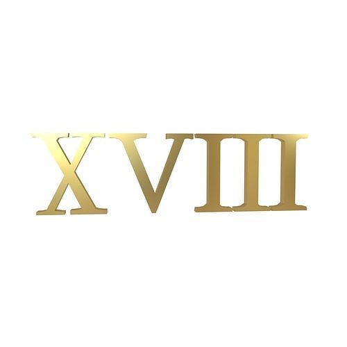 3D model Roman Numerals 18 v1 002 VR / AR / low-poly | CGTrader