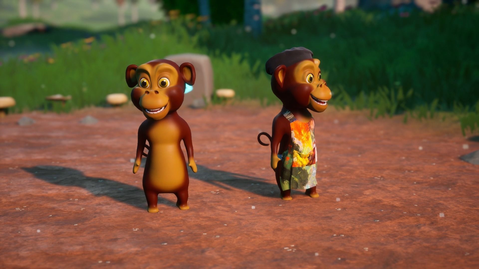 3D model Jungle Animal Buddies - Monkey VR / AR / low-poly | CGTrader
