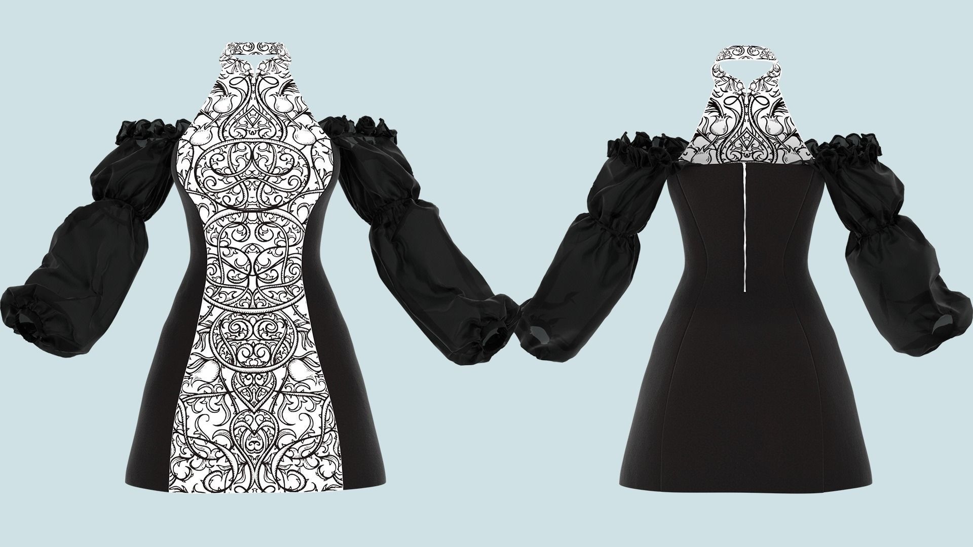 Female Dress Marvelous Designer 3D model | CGTrader