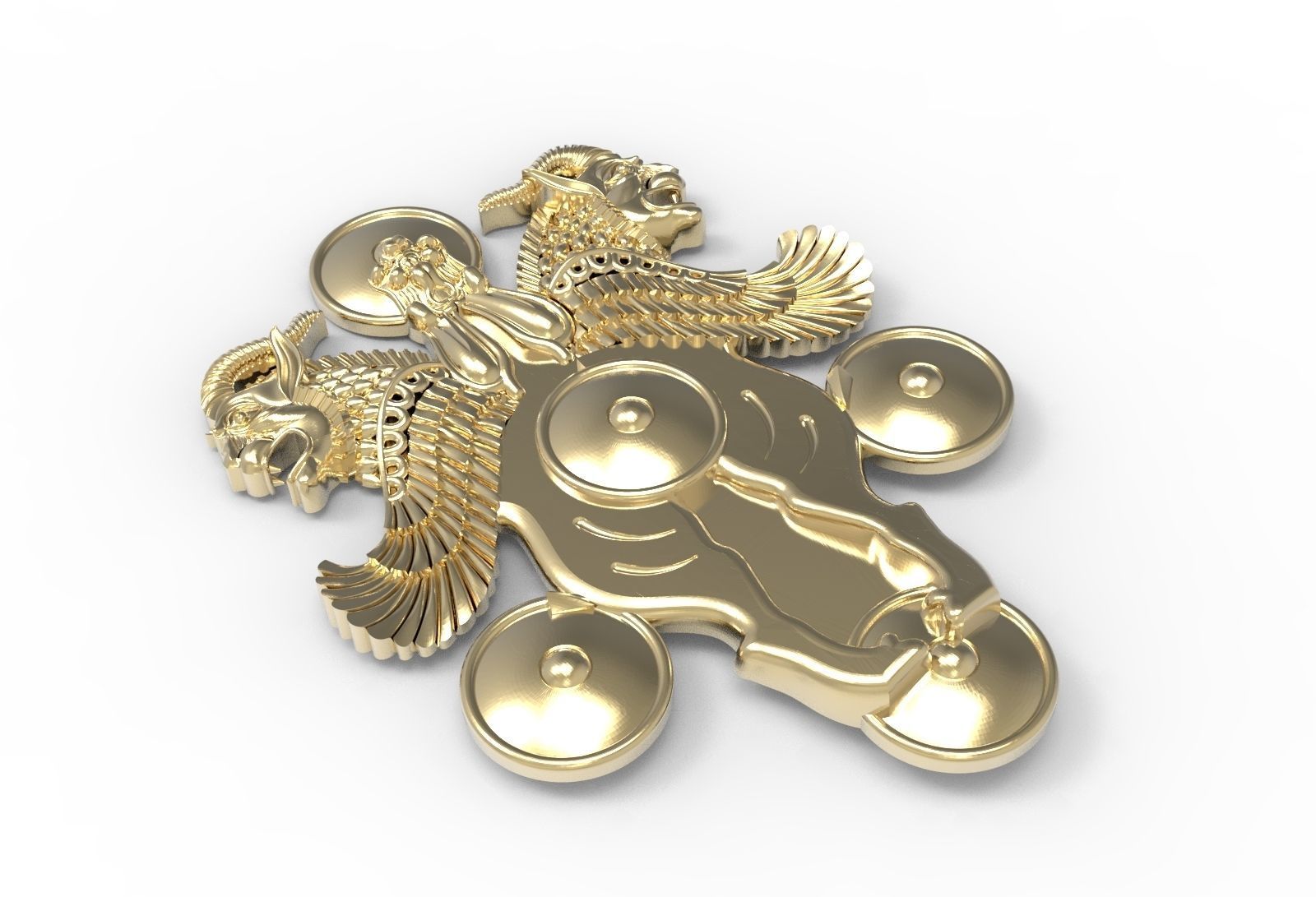 Griffin or Shirdal brooch 3D model 3D printable | CGTrader